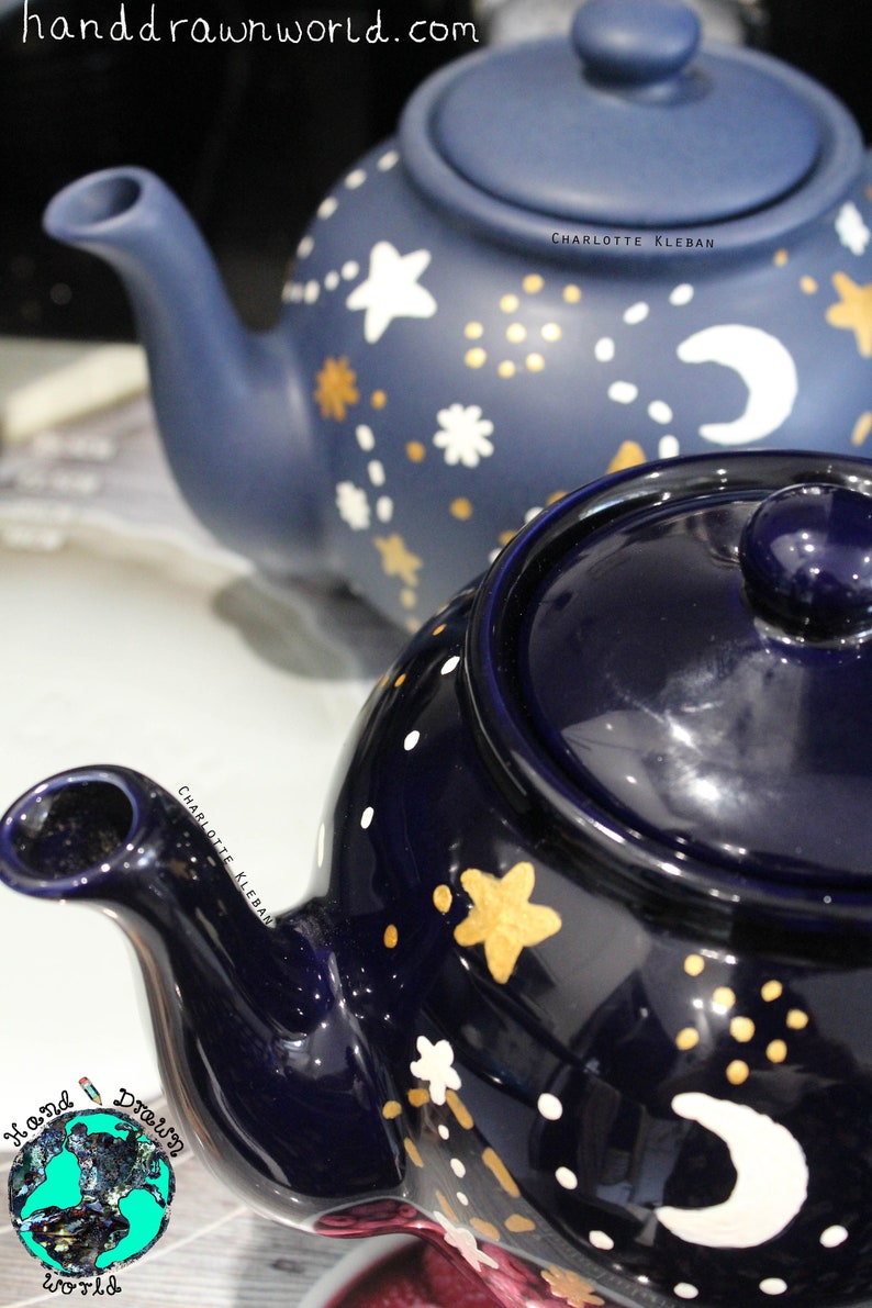 Blue Teapot Galaxy Astronomy Gifts Moon and Stars - Etsy Ireland