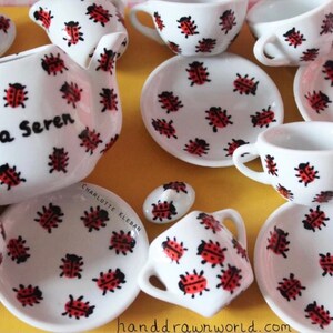 Miniature Tea Set, Tea Party, Stocking Fillers, Lady Bugs, Ladybirds ...