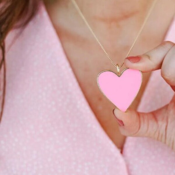 Hot Pink Necklace - Etsy