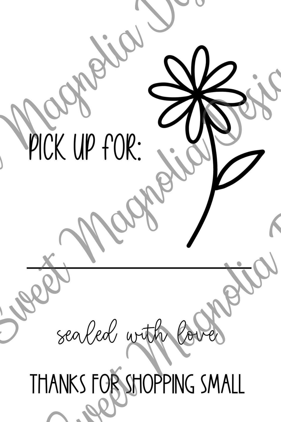 Thermal Pick up Label | Digital Download | Small Business PNG | 4x6 ...