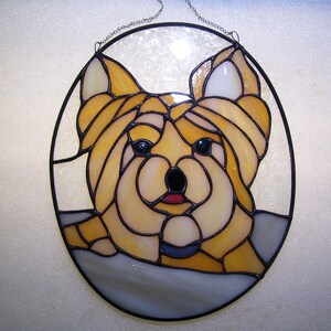 Stained Glass Yorkie Dog Sun Catcher - Etsy