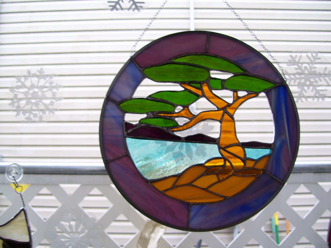 Stained Glass Zen Round Sun Catcher - Etsy