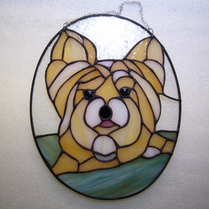 Stained Glass Yorkie Dog Sun Catcher - Etsy