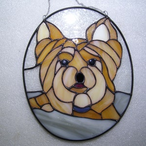 Stained Glass Yorkie Dog Sun Catcher - Etsy