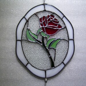 Stained Glass Enchanted Rose Sun catcher | Etsy