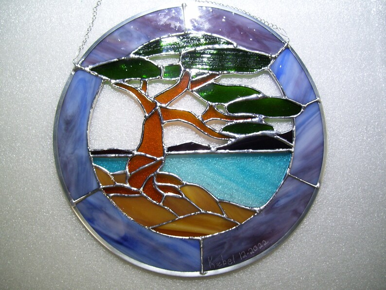 Stained Glass Zen Round Sun Catcher - Etsy