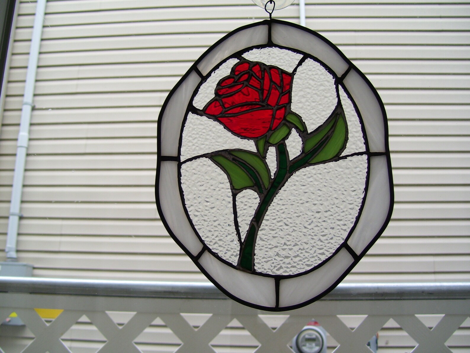 Stained Glass Enchanted Rose Sun catcher | Etsy