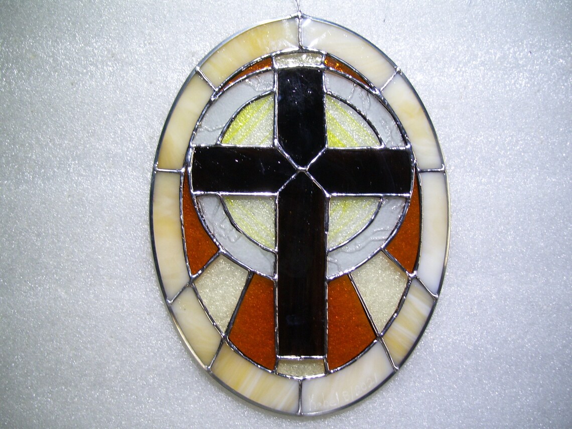 Stained Glass Cross Sun-catcher - Etsy