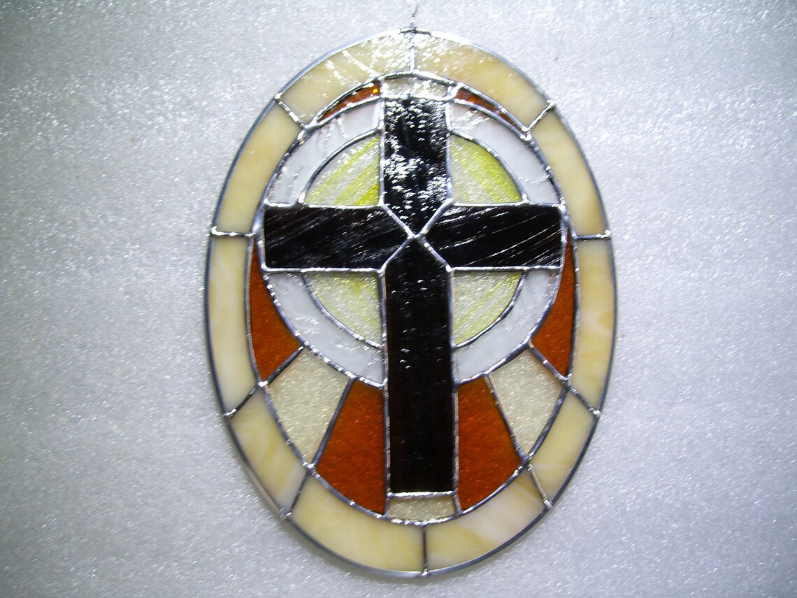 Stained Glass Cross Sun-catcher - Etsy