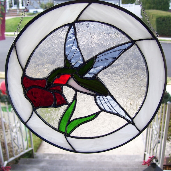 Stained Glass Window Hangings Hummingbird - Etsy