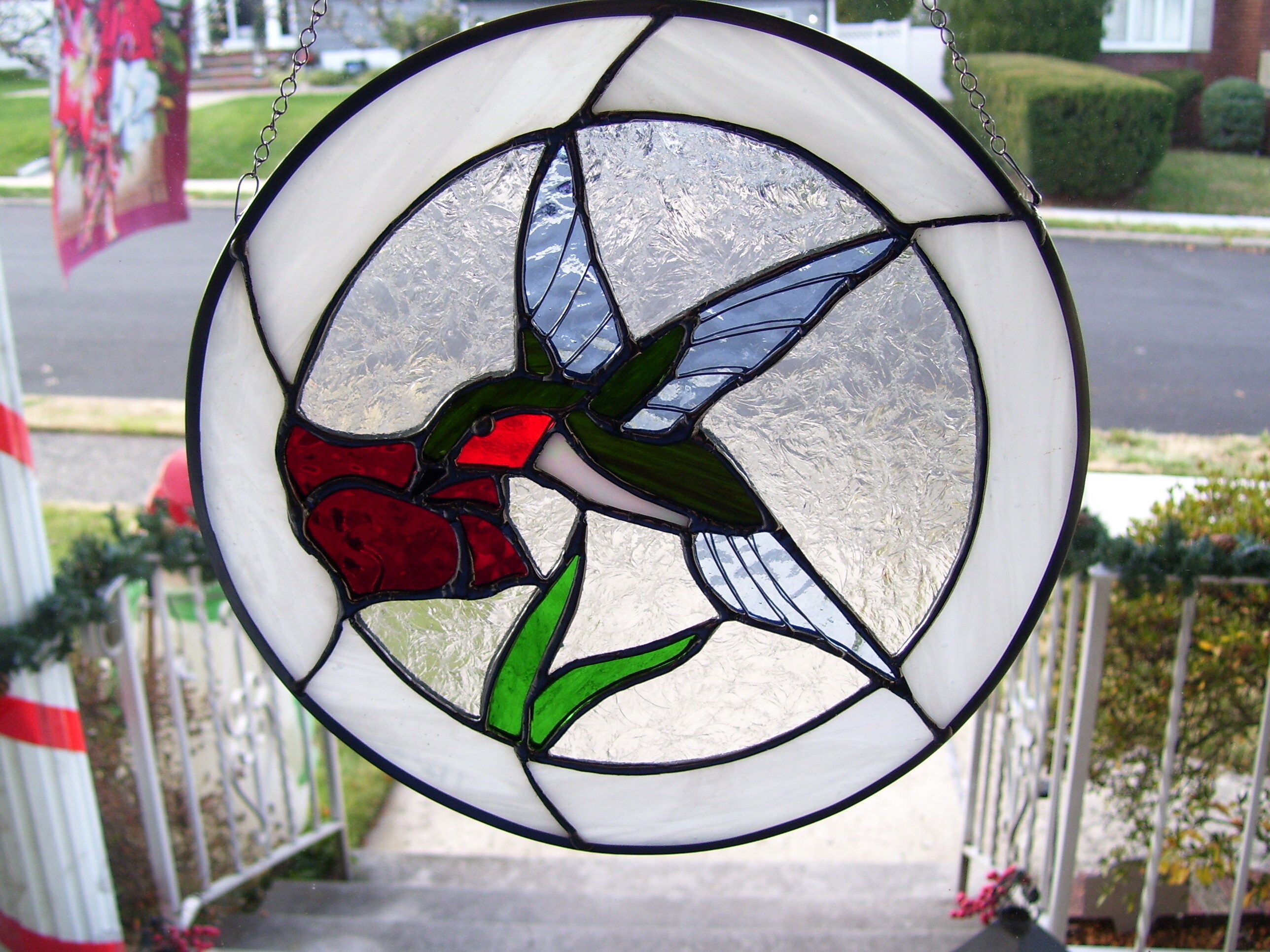 Stained Glass Blue Hummingbird Suncatcher - Etsy