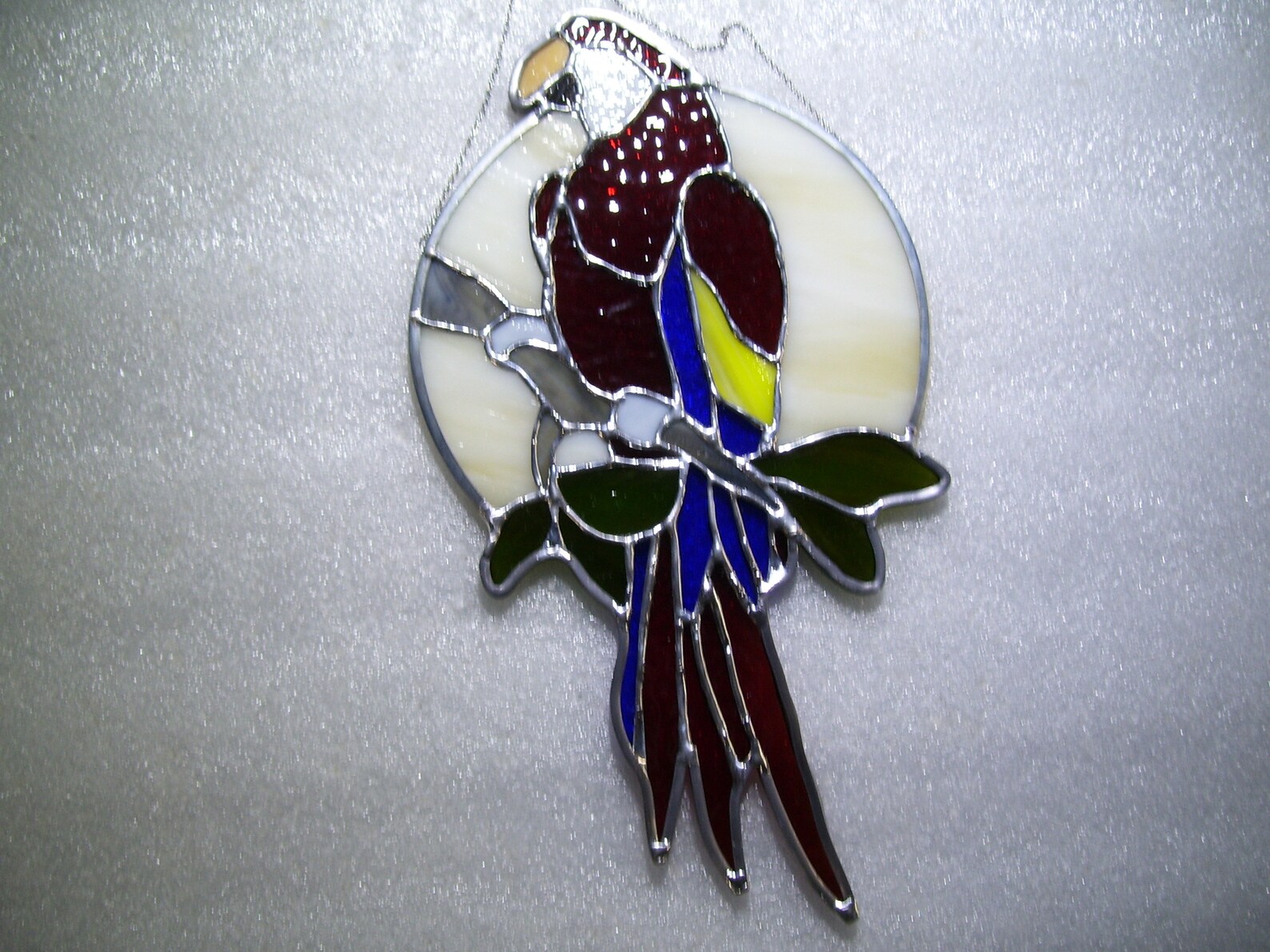 Stained Glass Scarlet Macaw Parrot Sun catcher | Etsy