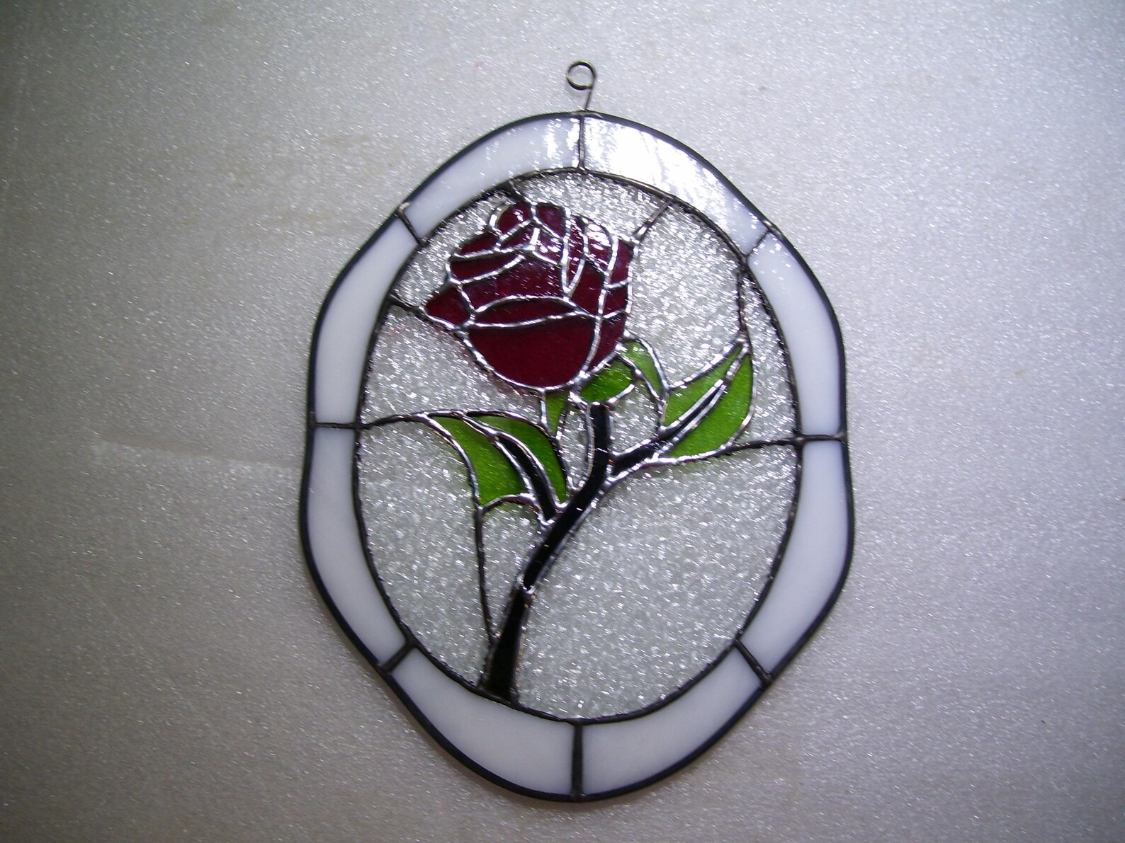 Stained Glass Enchanted Rose Sun Catcher - Etsy