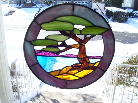 Stained Glass Zen Round Sun Catcher | Etsy