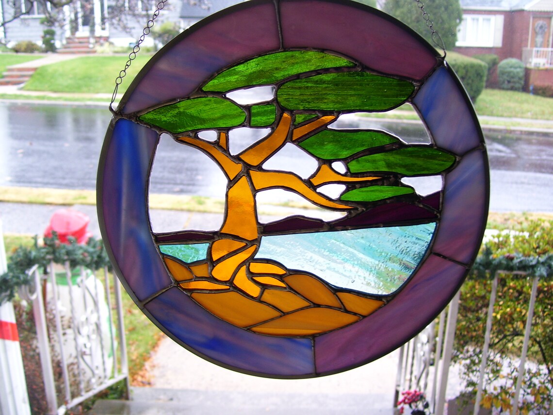 Stained Glass Zen Round Sun Catcher - Etsy