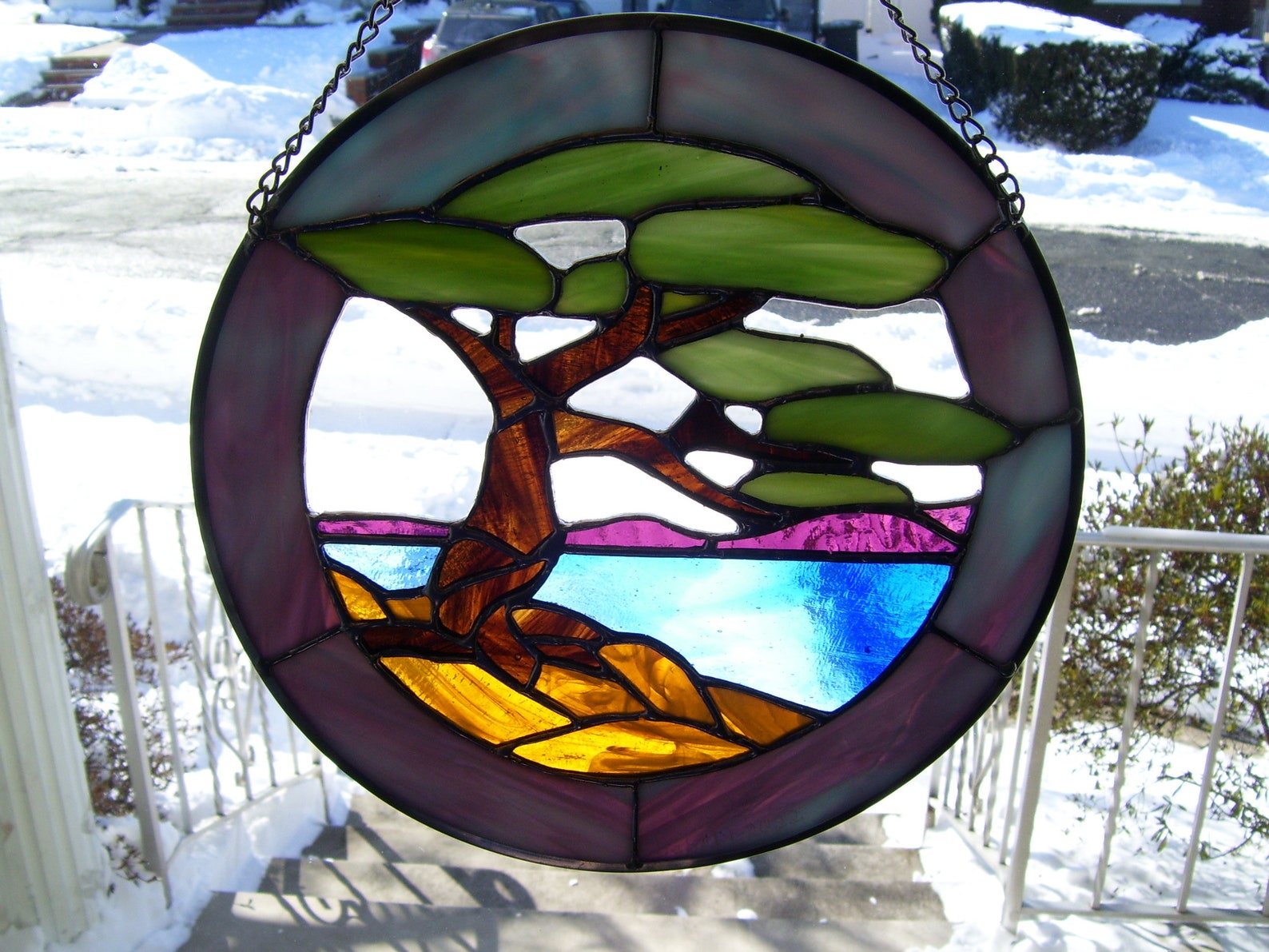 Stained Glass Zen Round Sun Catcher | Etsy