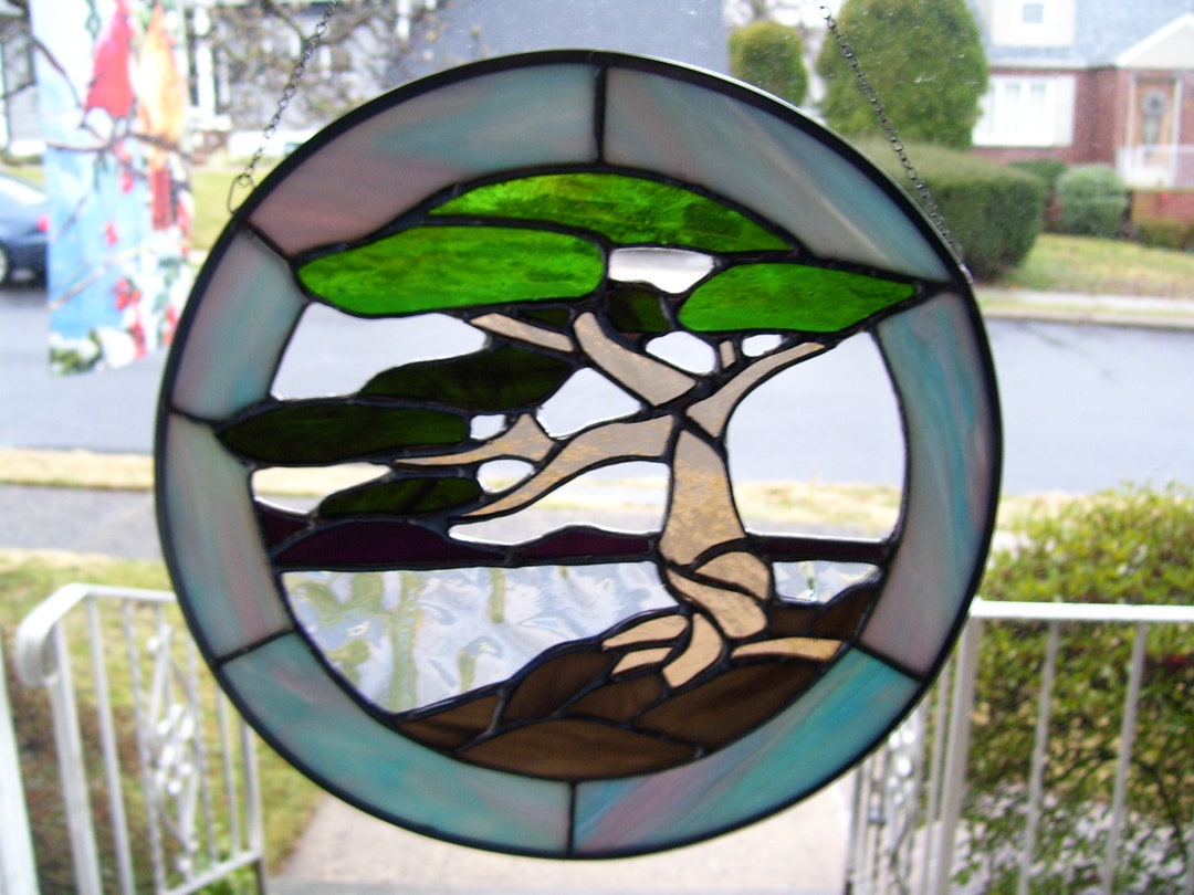 Stained Glass Zen Round Sun Catcher - Etsy