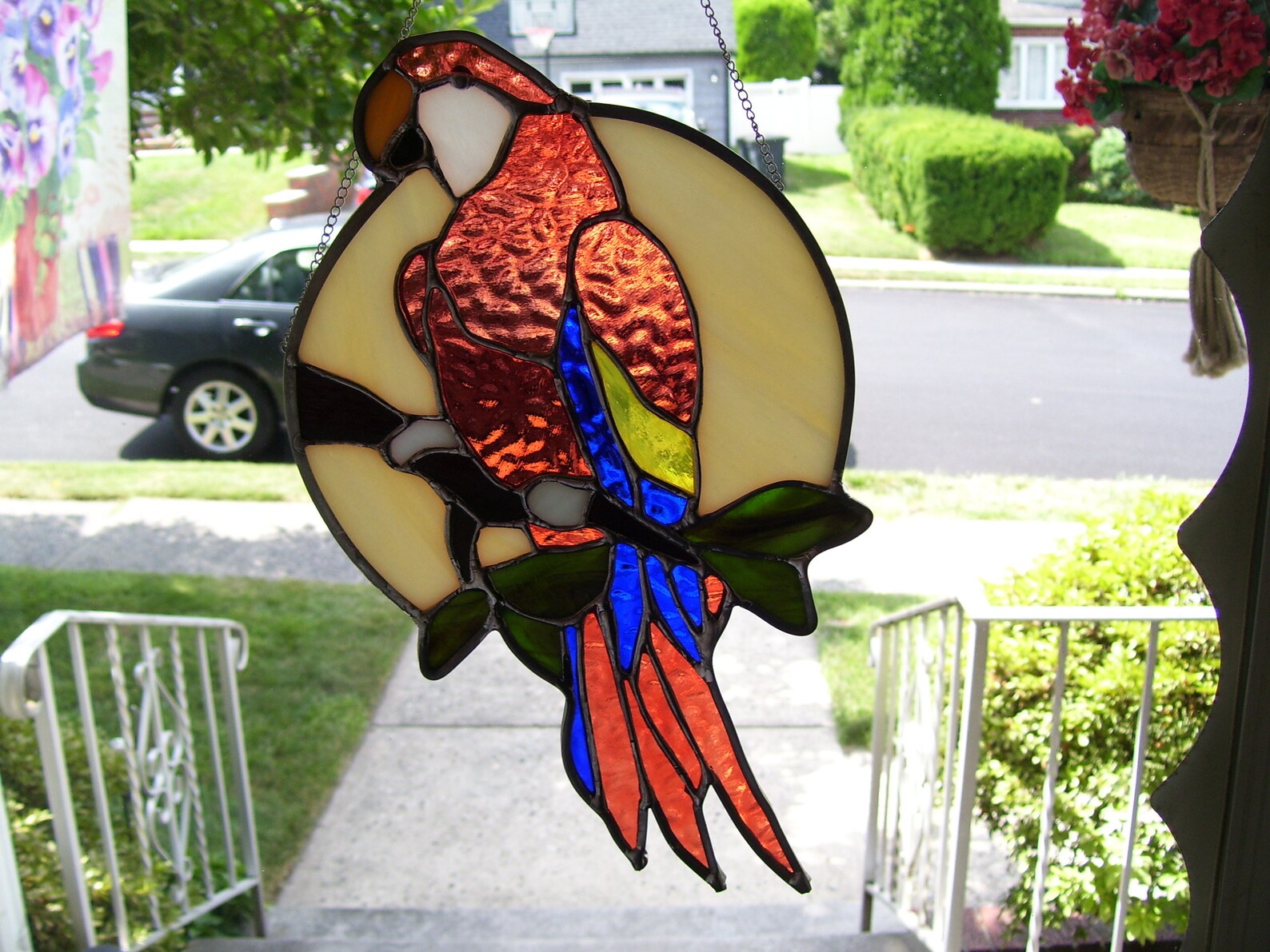 Stained Glass Scarlet Macaw Parrot Sun Catcher - Etsy
