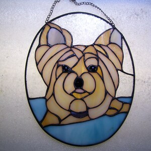Stained Glass Yorkie Dog Sun Catcher - Etsy