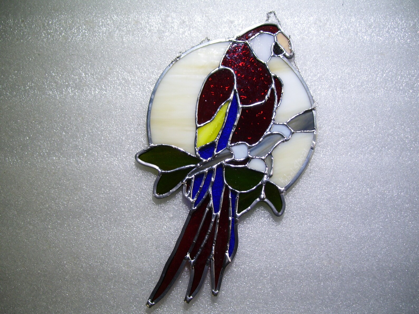 Stained Glass Scarlet Macaw Parrot Sun catcher | Etsy