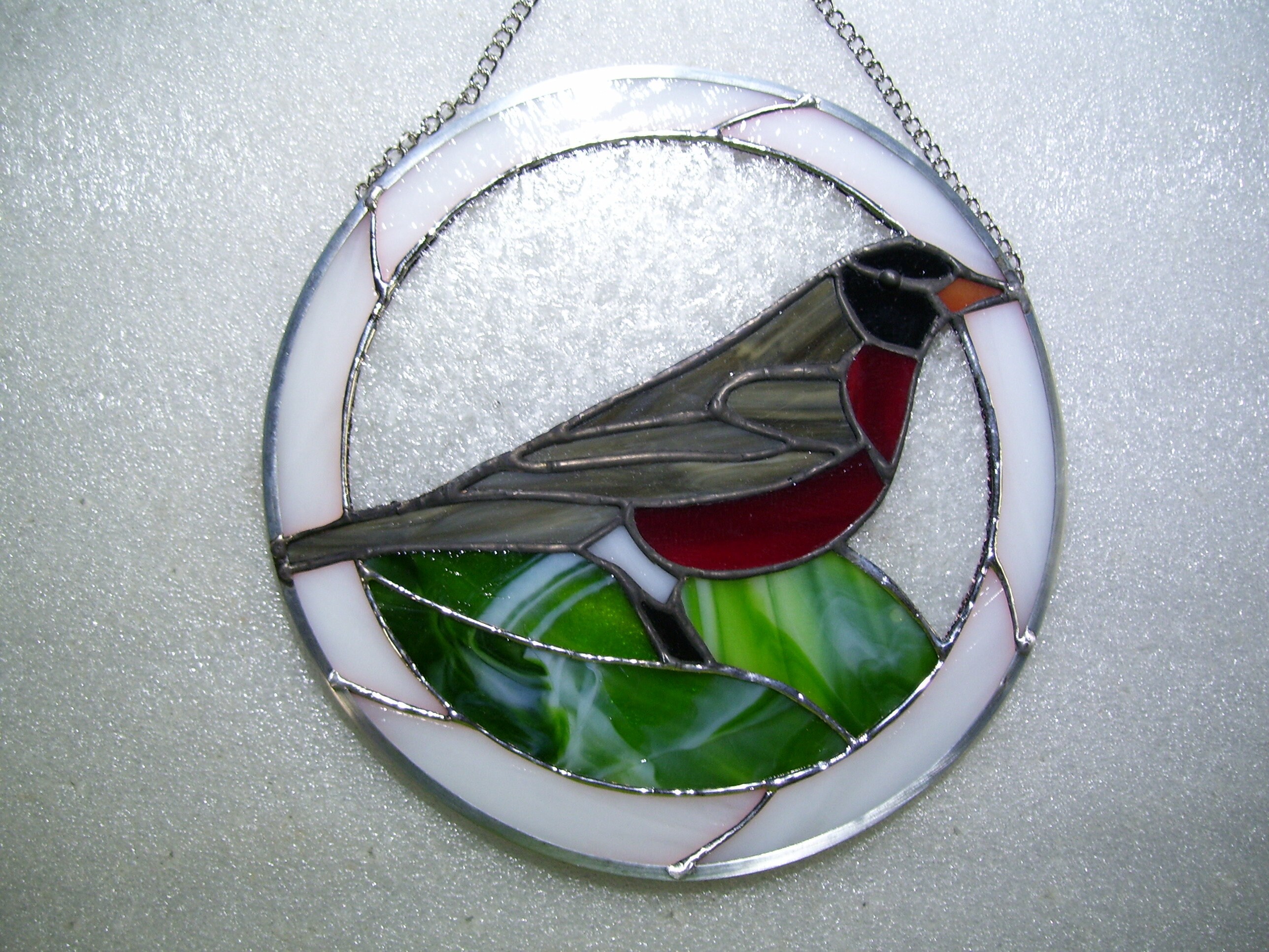 Stained Glass American Robin Sun Catcher | Etsy