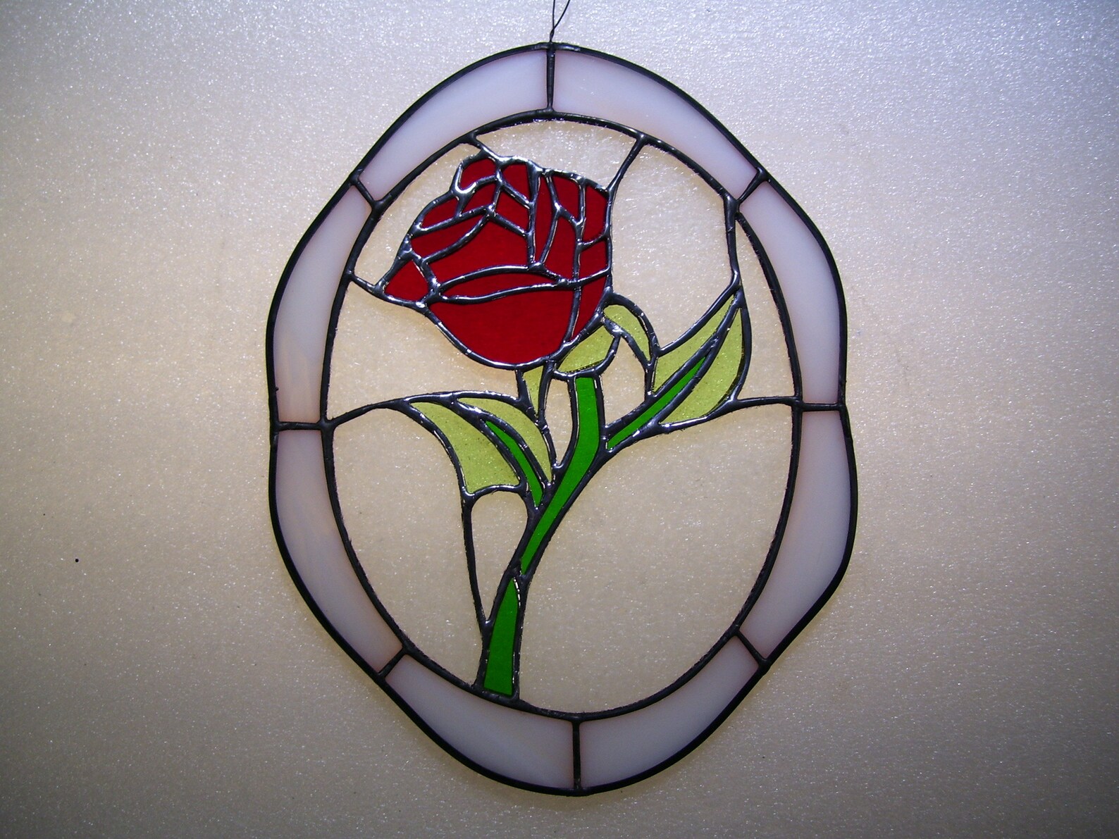 Stained Glass Enchanted Rose Sun Catcher - Etsy