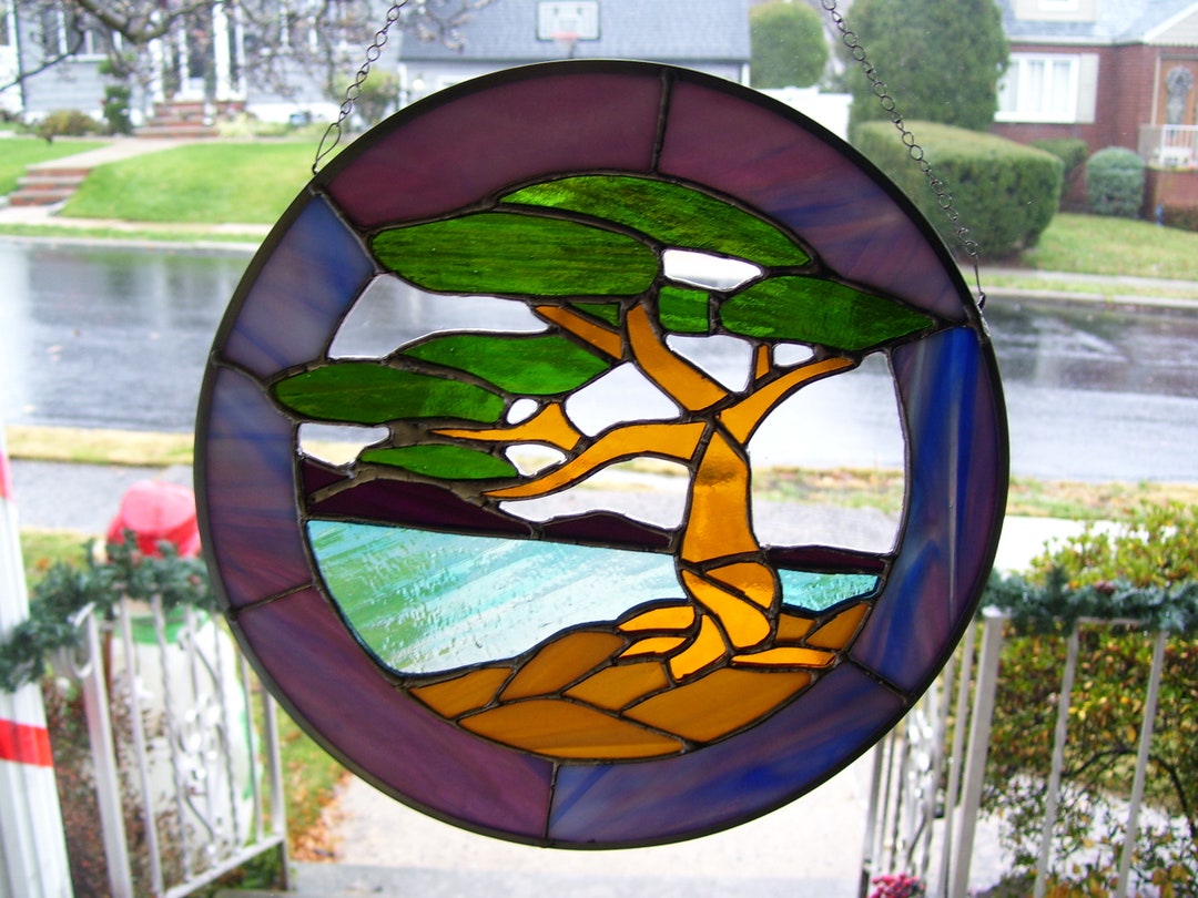 Stained Glass Zen Round Sun Catcher - Etsy