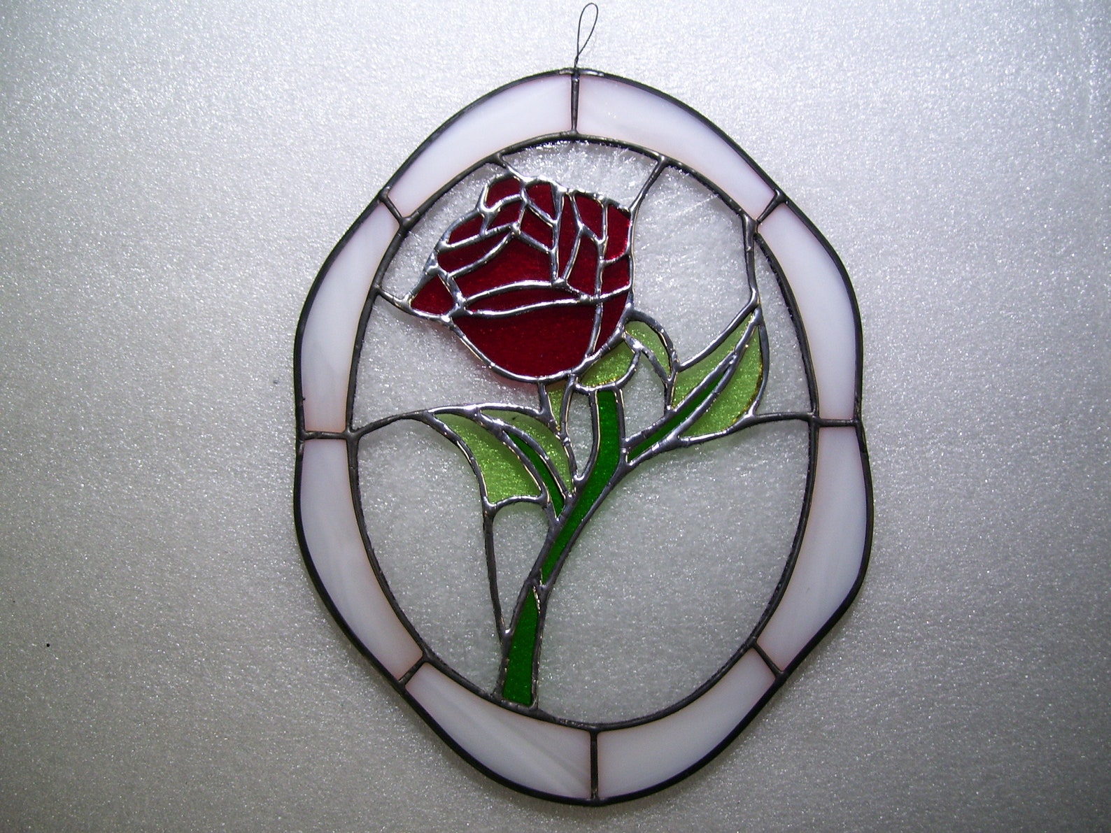 Stained Glass Enchanted Rose Sun Catcher - Etsy