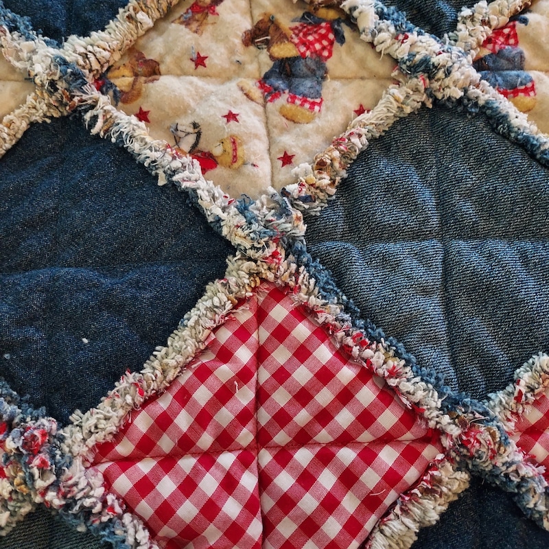 Denim Rag Quilt - Etsy
