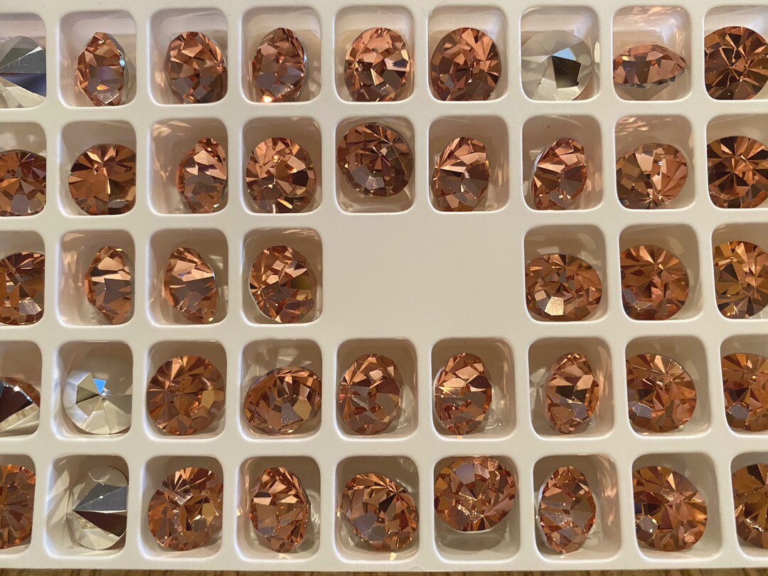 12 Pieces 10mm PRECIOSA Apricot Crystal Chaton 47ss MAXIMA Czech ...