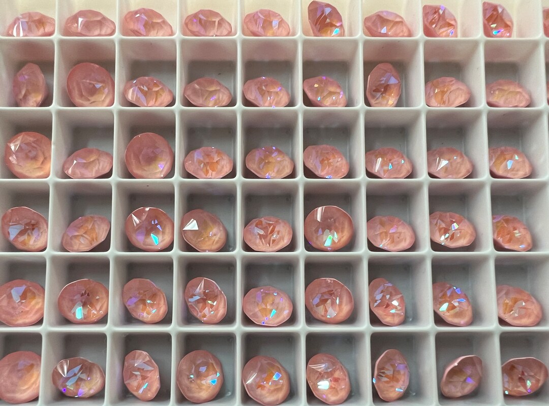 12 Pieces 8mm 1088 Ultra Petal Pink AB Crystal 39ss Chatons With After ...