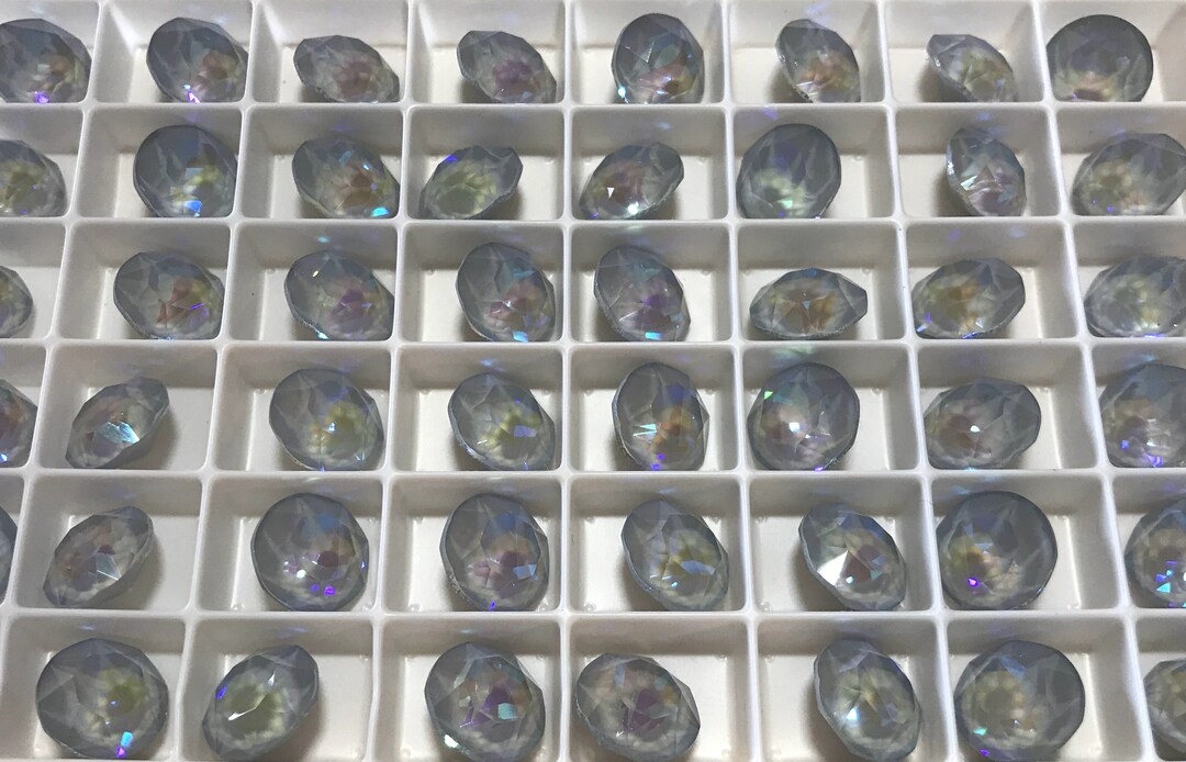 12 Pieces 10mm 1088 Ultra Arctic AB Crystal Chatons With After Market ...