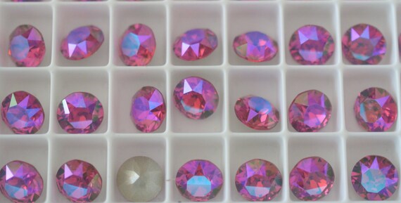 12 pieces 8mm 1088 Fuchsia GB Glacier Blue Crystal 39ss | Etsy