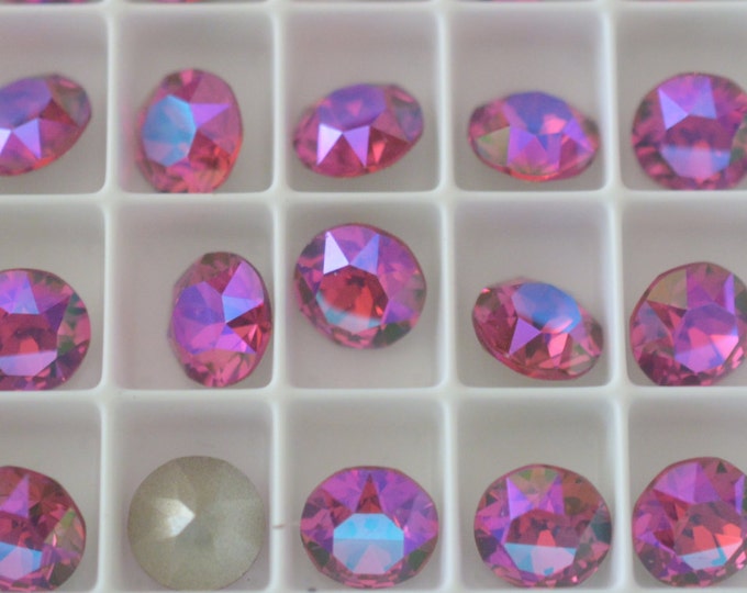 12 Pieces 8mm 1088 Fuchsia GB Glacier Blue Crystal 39ss Chatons With ...