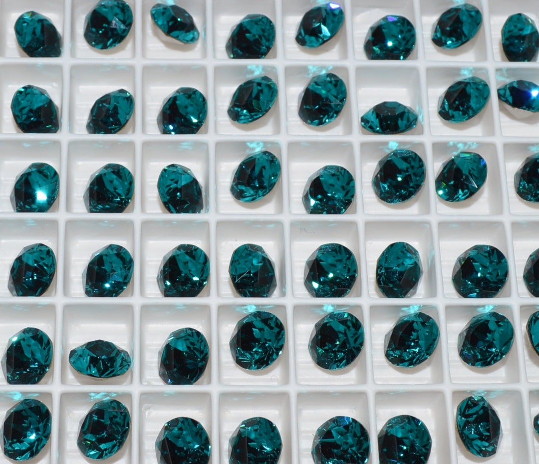 12 Pieces 8mm 1088 Blue Zircon Crystal 39ss Chatons - Etsy