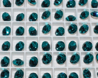 12 Pieces 8mm 1088 Blue Zircon Crystal 39ss Chatons | Etsy