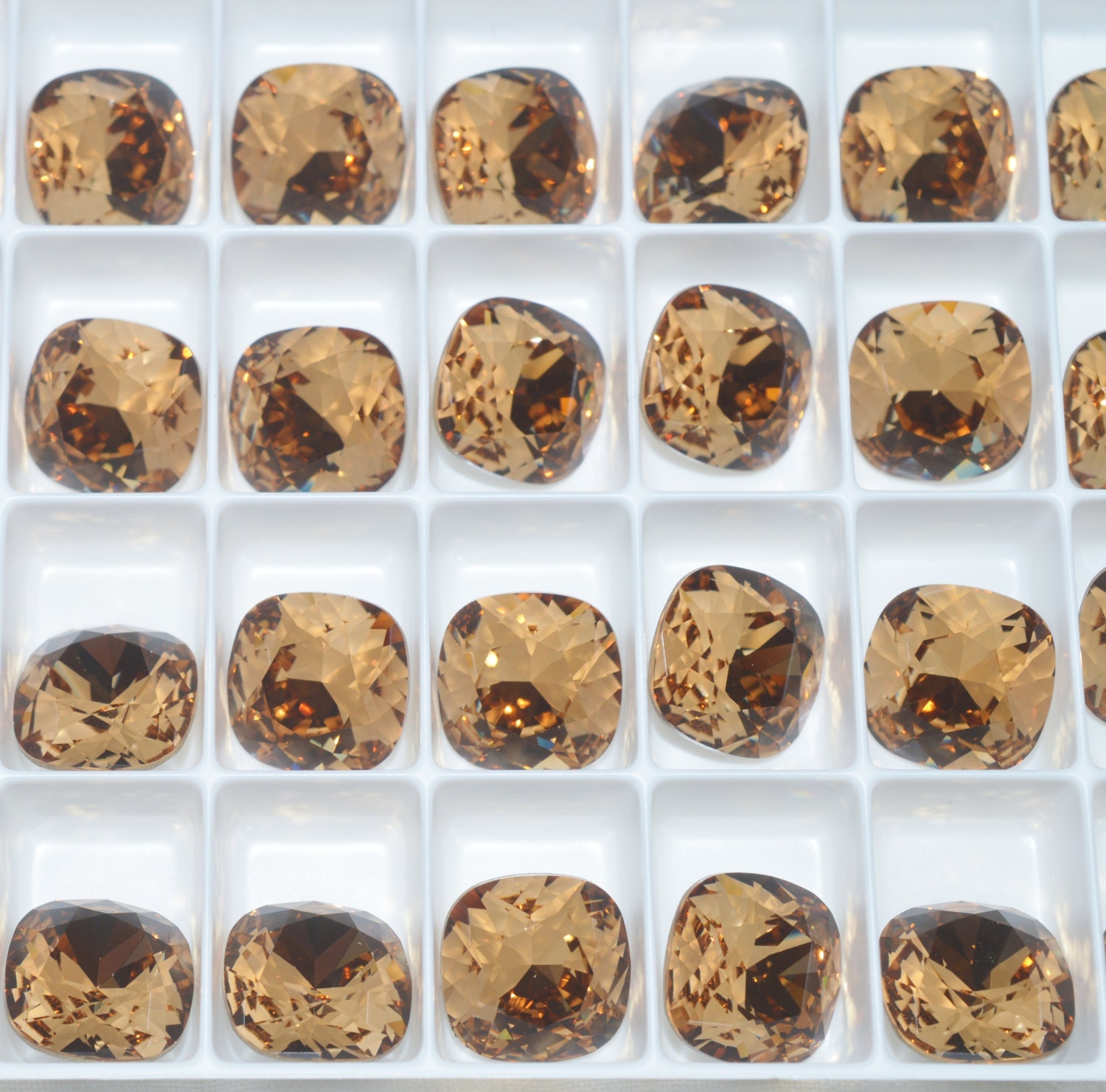 2 Pieces 4470 Light Colorado Topaz 4470 12mm Crystal Square - Etsy