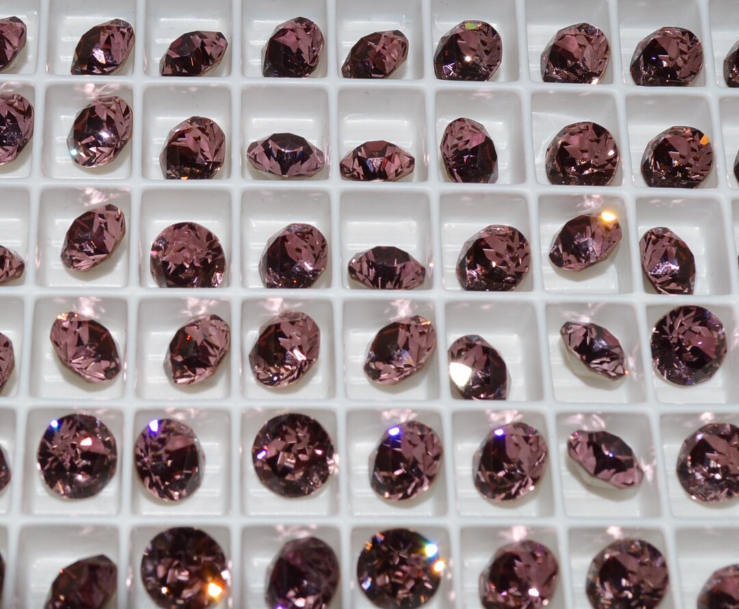 12 Pieces 8mm 1088 Antique Pink Crystal 39ss Chatons - Etsy