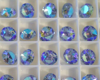 12 Pieces 8mm 1088 Fuchsia GB Glacier Blue Crystal 39ss Chatons With ...