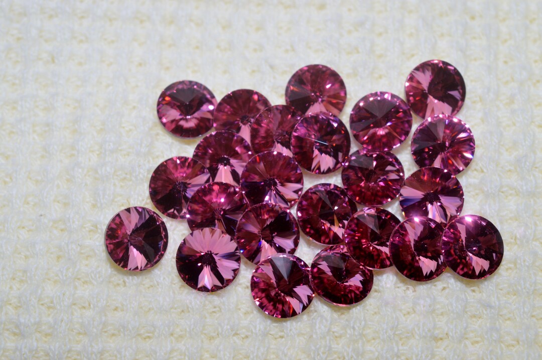 12 Pieces 1122 8mm Rose Crystal Rivolis - Etsy