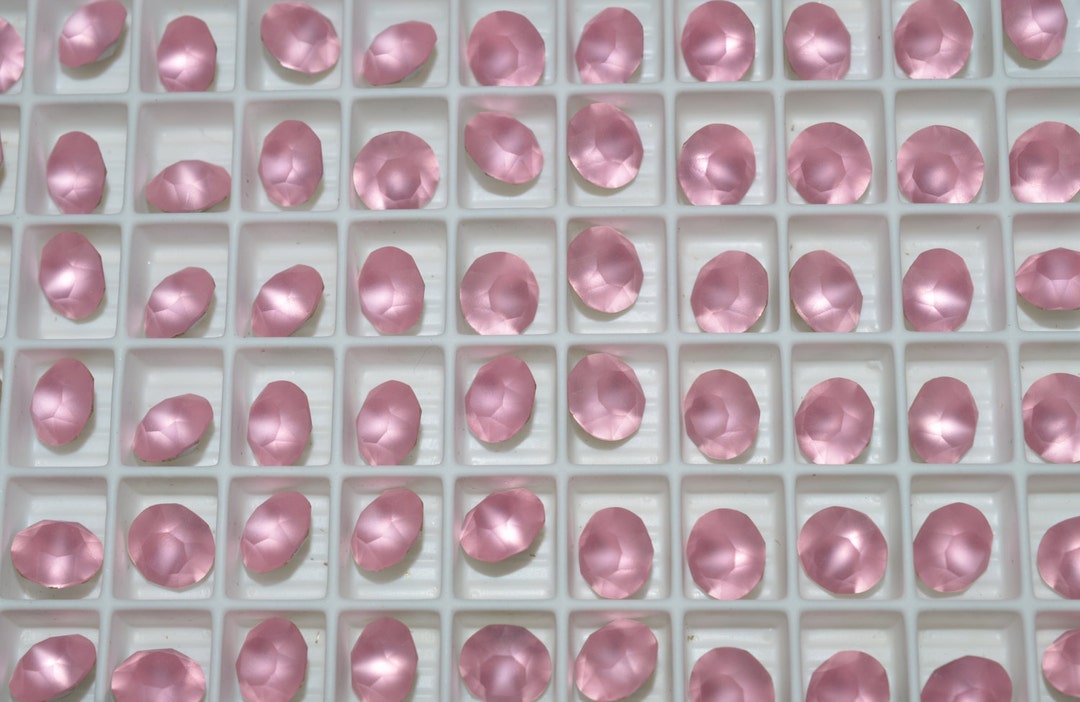 12 Pieces 8mm 1088 Light Rose Matt Crystal Chatons With After Market ...