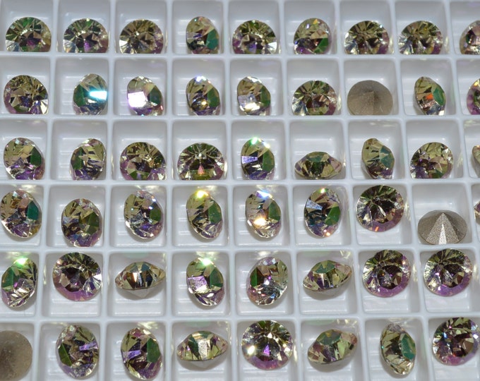 12 Pieces 8mm 1088 Fuchsia GB Glacier Blue Crystal 39ss Chatons With ...