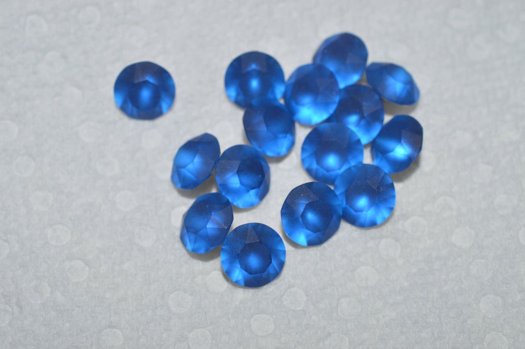 12 Pieces 8mm 1088 Capri Blue Matt Crystal 39ss Chatons With After ...