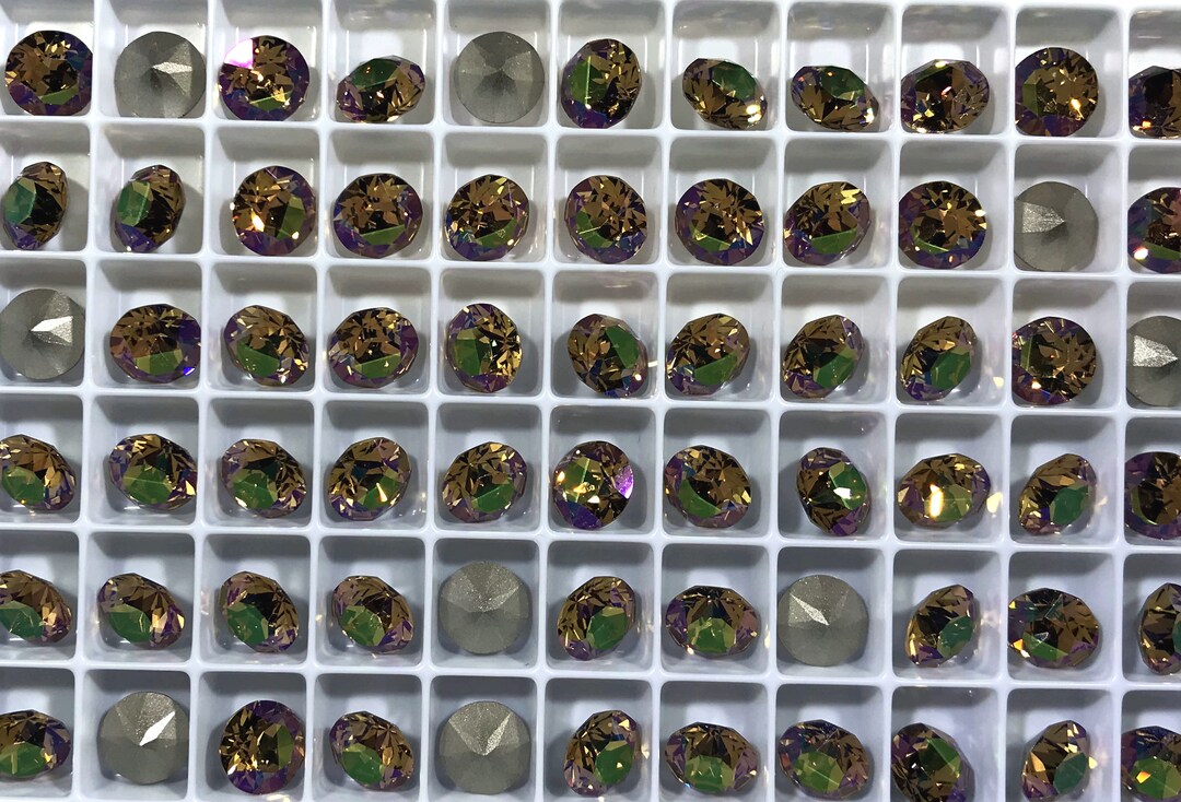 12 Pieces 8mm 1088 Light Colorado Topaz Luminous Green Crystal 39ss ...