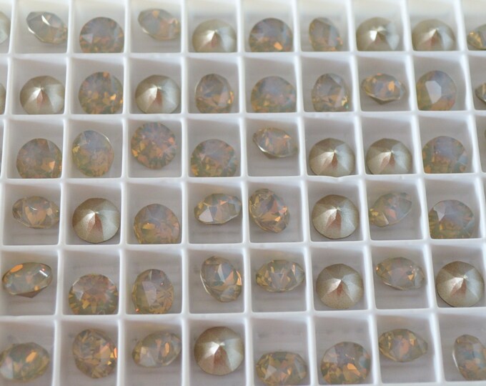 12 Pieces 8mm 1088 Light Grey Opal Crystal 39ss Chatons - Etsy