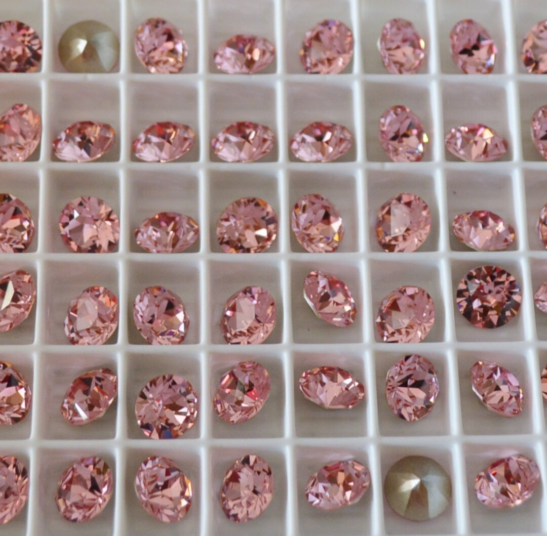 12 Pieces 8mm 1088 Light Rose Crystal 39ss Chatons - Etsy