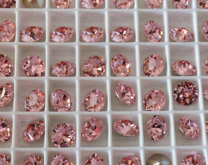12 Pieces 8mm 1088 Light Rose Crystal 39ss Chatons - Etsy