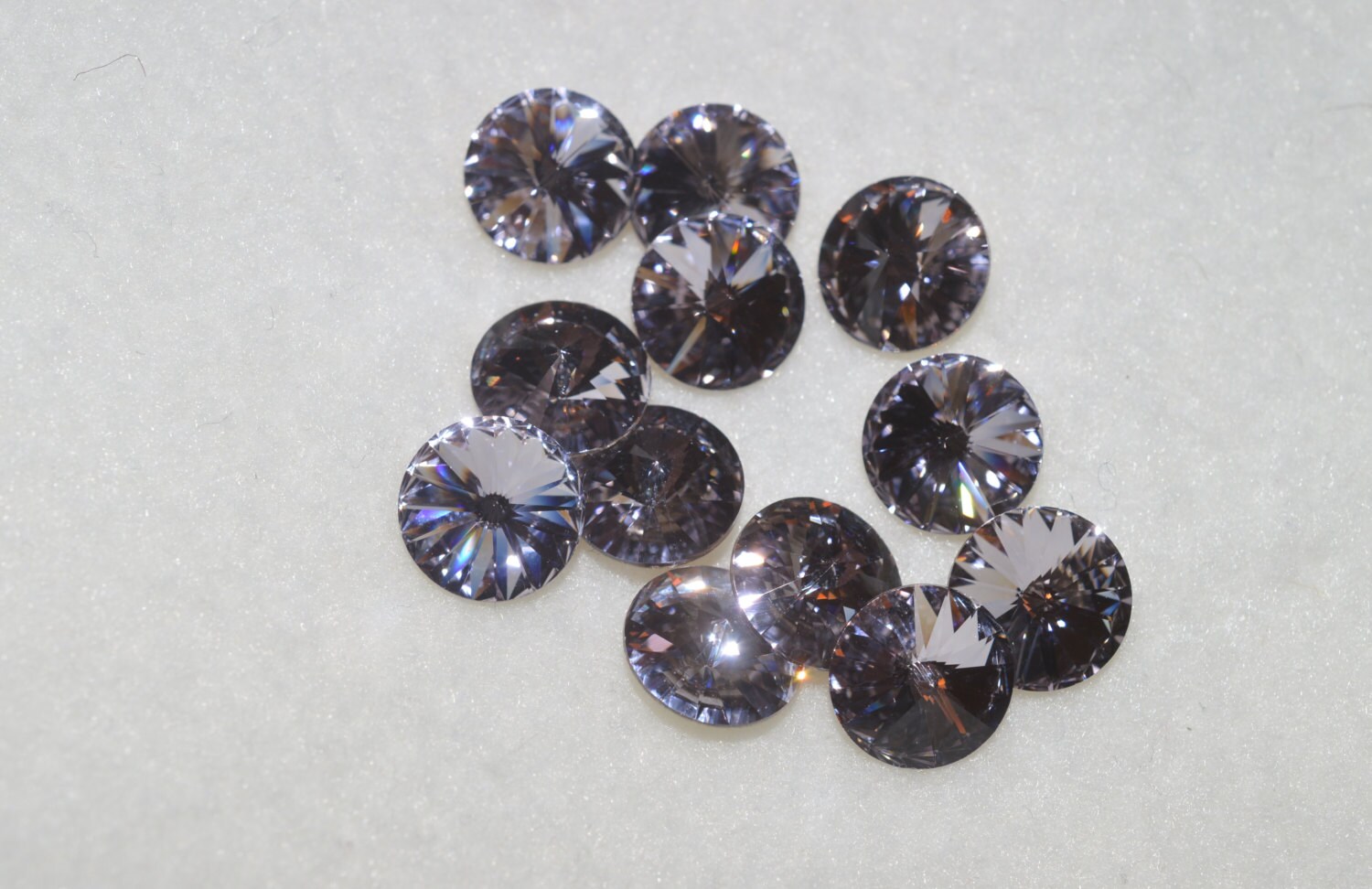 12 Pieces 12mm 1122 Smoky Mauve Crystal Rivolis - Etsy