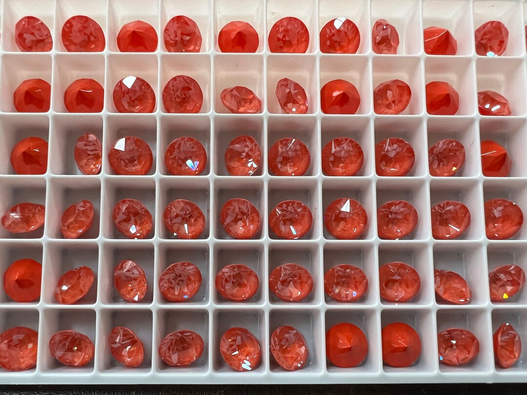 12 Pieces 8mm Orange Ignite 1088 Crystal 39ss Chatons - Etsy