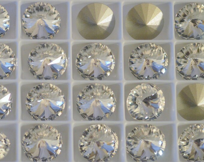 12 Pieces 12mm 1122 Crystal Clear Crystal Rivolis - Etsy